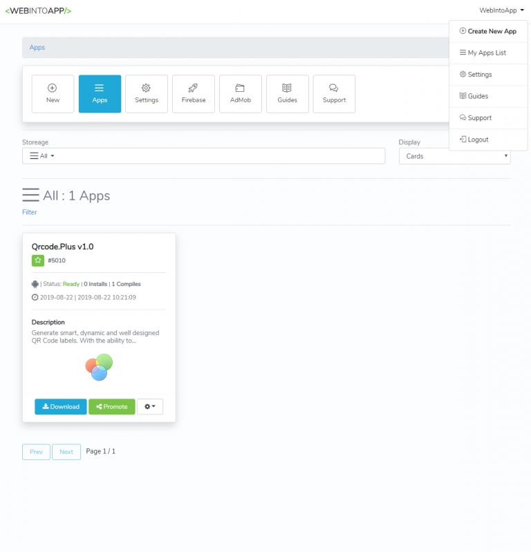 The final version of the Web Into App is now online. - WiserBit